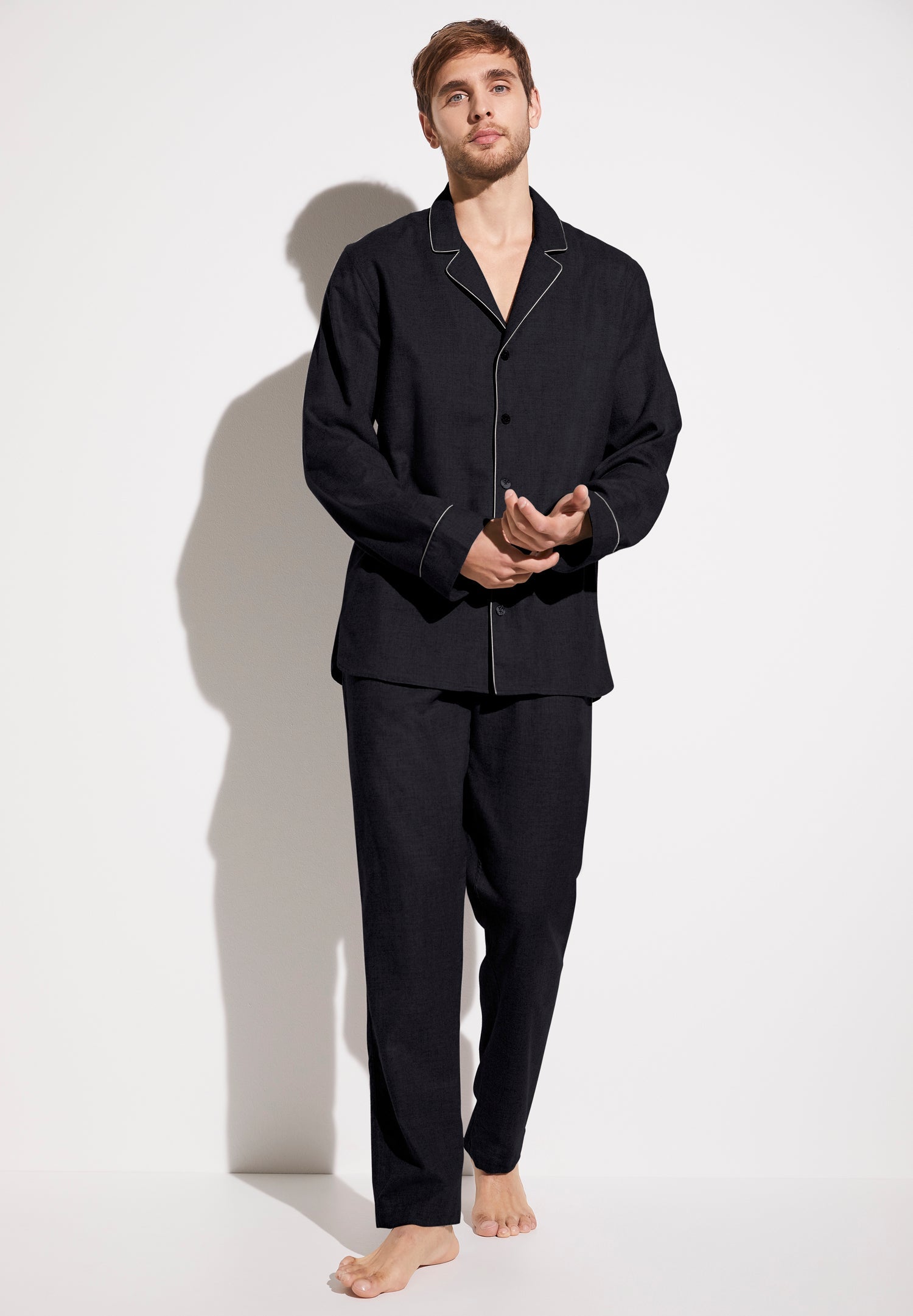 Cozy Flannel | Pyjama lang - navy - Zimmerli of Switzerland (Schweiz)