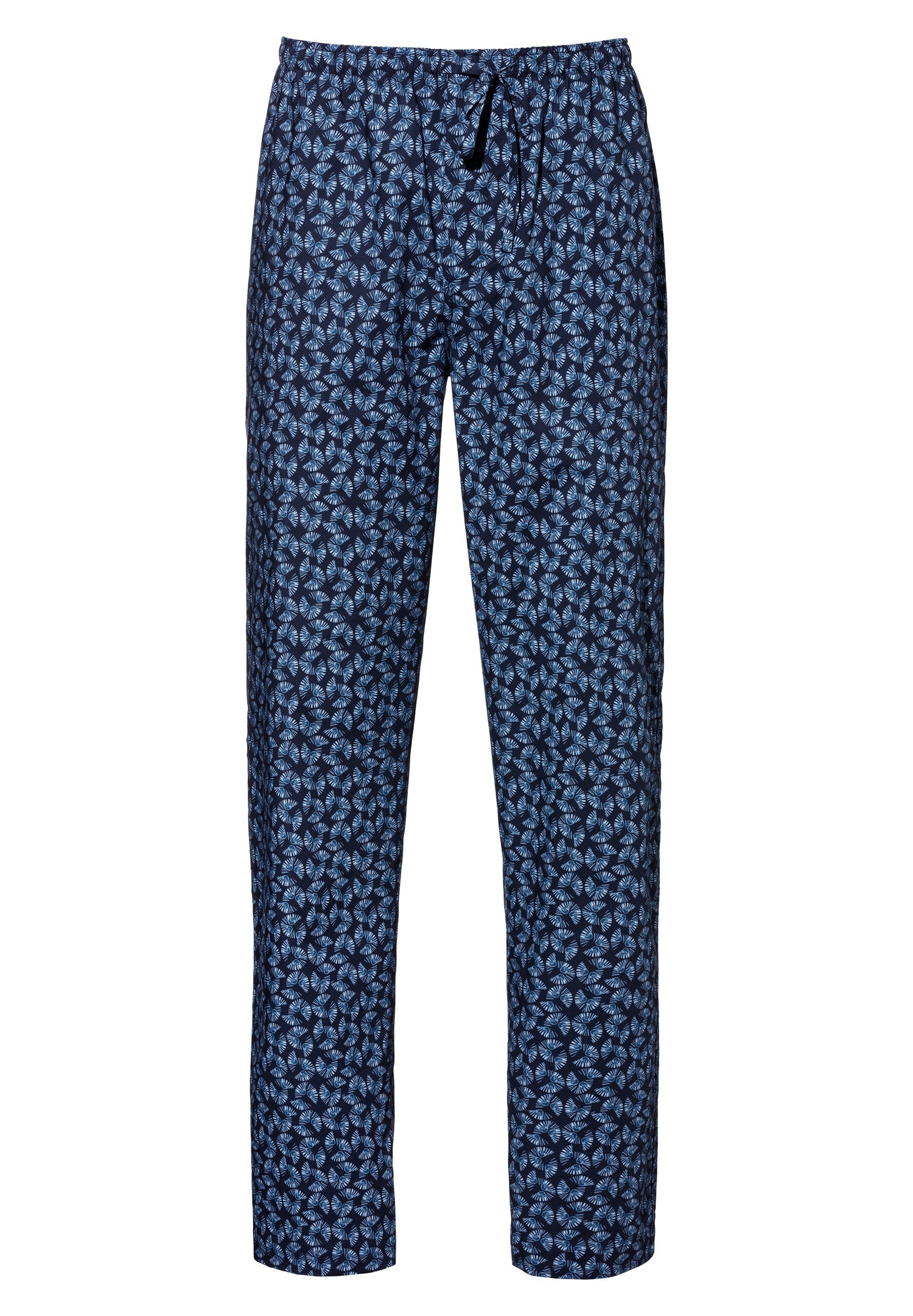 Cotton Poplin Print | Hose lang - blue - Zimmerli of Switzerland (Schweiz)