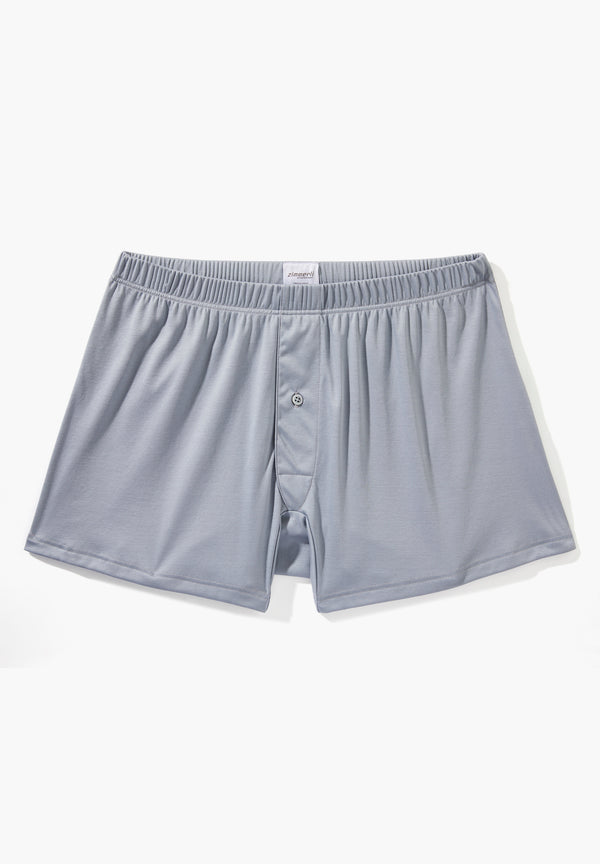 Sea Island | Boxer Shorts, open fly - smoky blue - Zimmerli of Switzerland