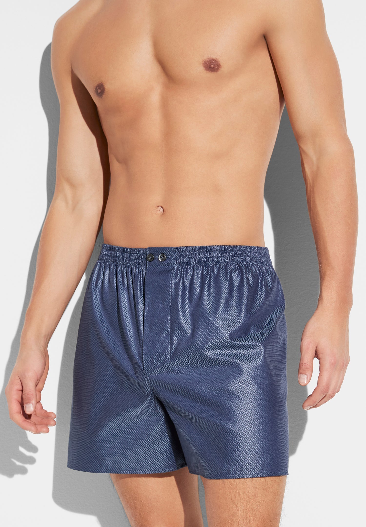 Luxury Jacquard | Boxer Shorts - dark blue - Zimmerli of Switzerland ...