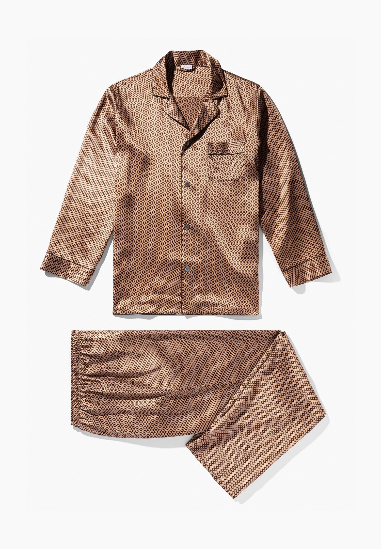 Silk Nightwear | Pyjama lang - fantasy gold - Zimmerli of Switzerland ...