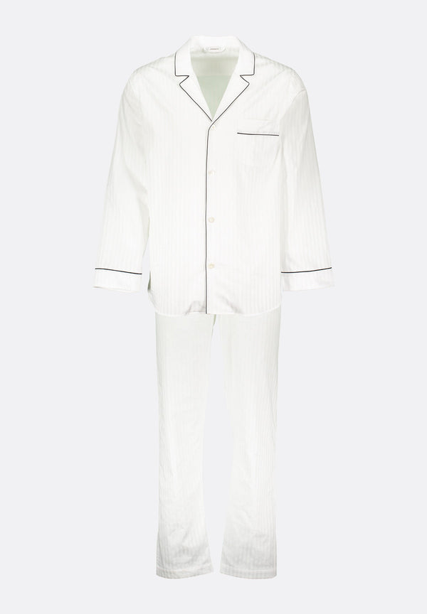 Luxury Swiss Voile | Pyjama Long - white - Zimmerli of Switzerland ...