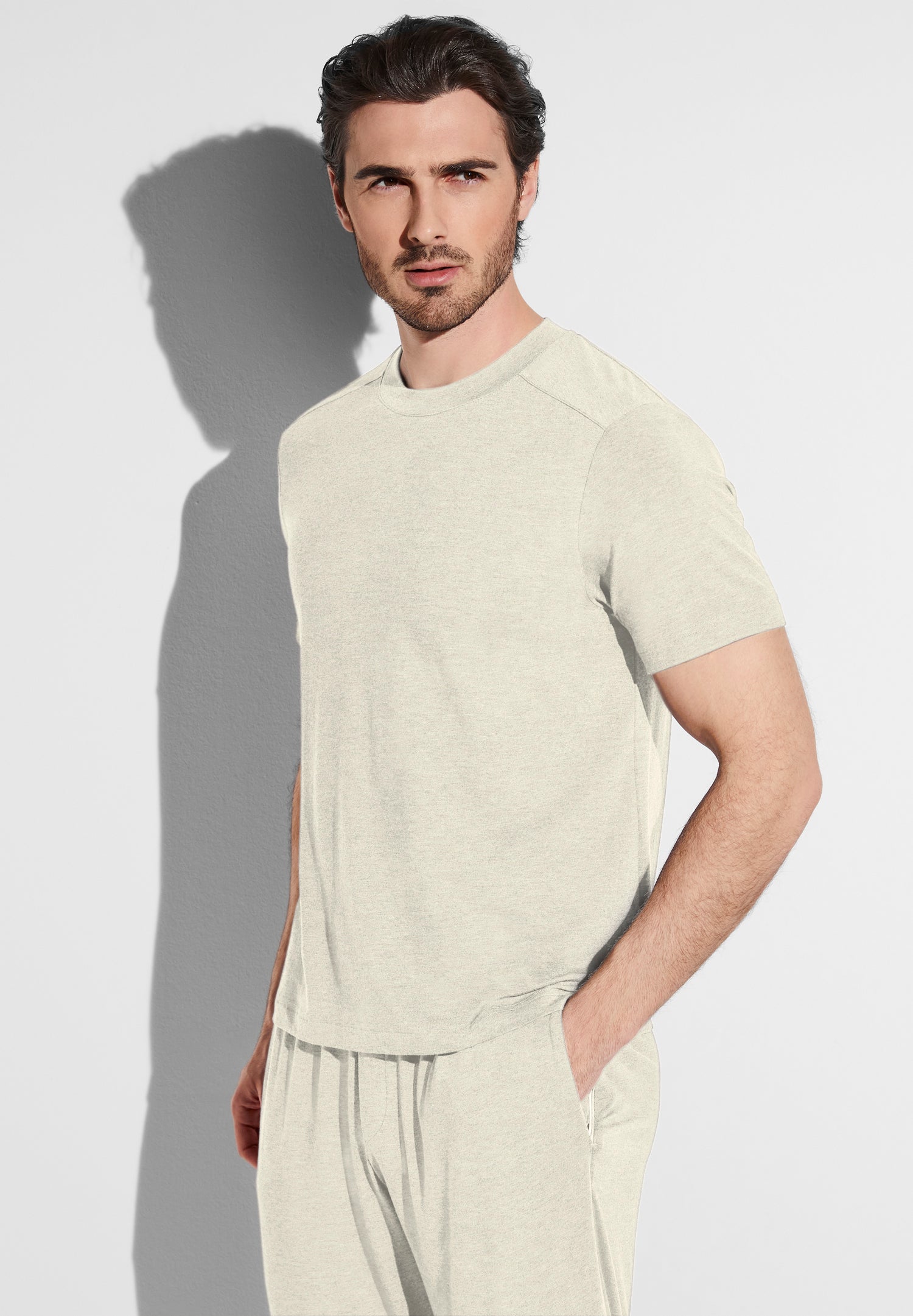 Soft Lounge | T-Shirt Short Sleeve - cloud - Zimmerli of Switzerland